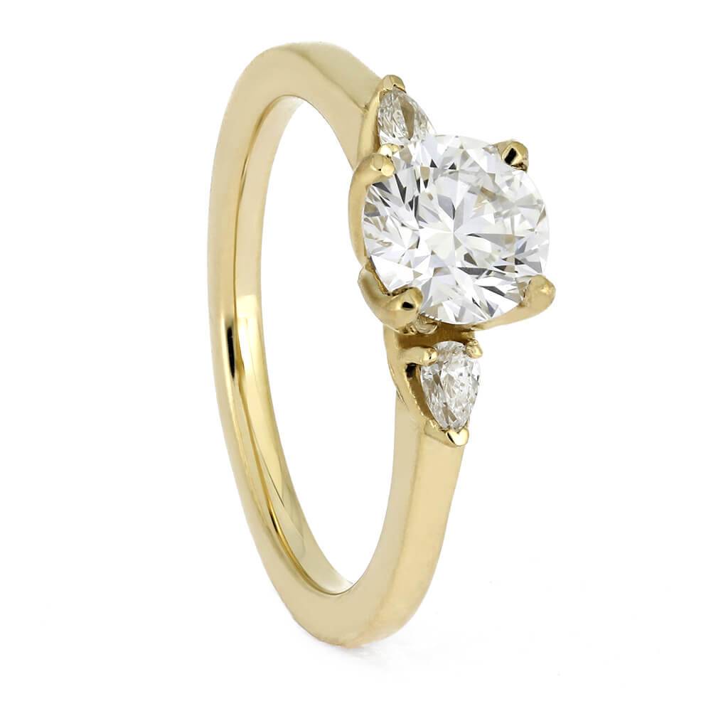 Simple Gold Diamond Engagement Rings