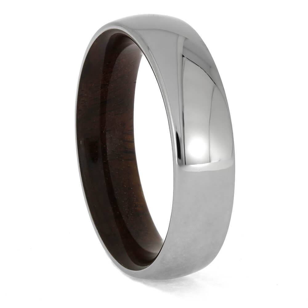 Rosewood-Sleeved Ring with Titanium Overlay | Jewelry by Johan