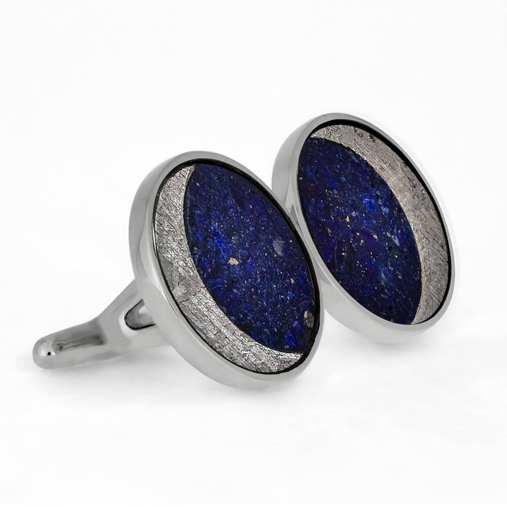 Starry Night Meteorite Cuff Links with Lapis Lazuli | Jewelry by Johan ...
