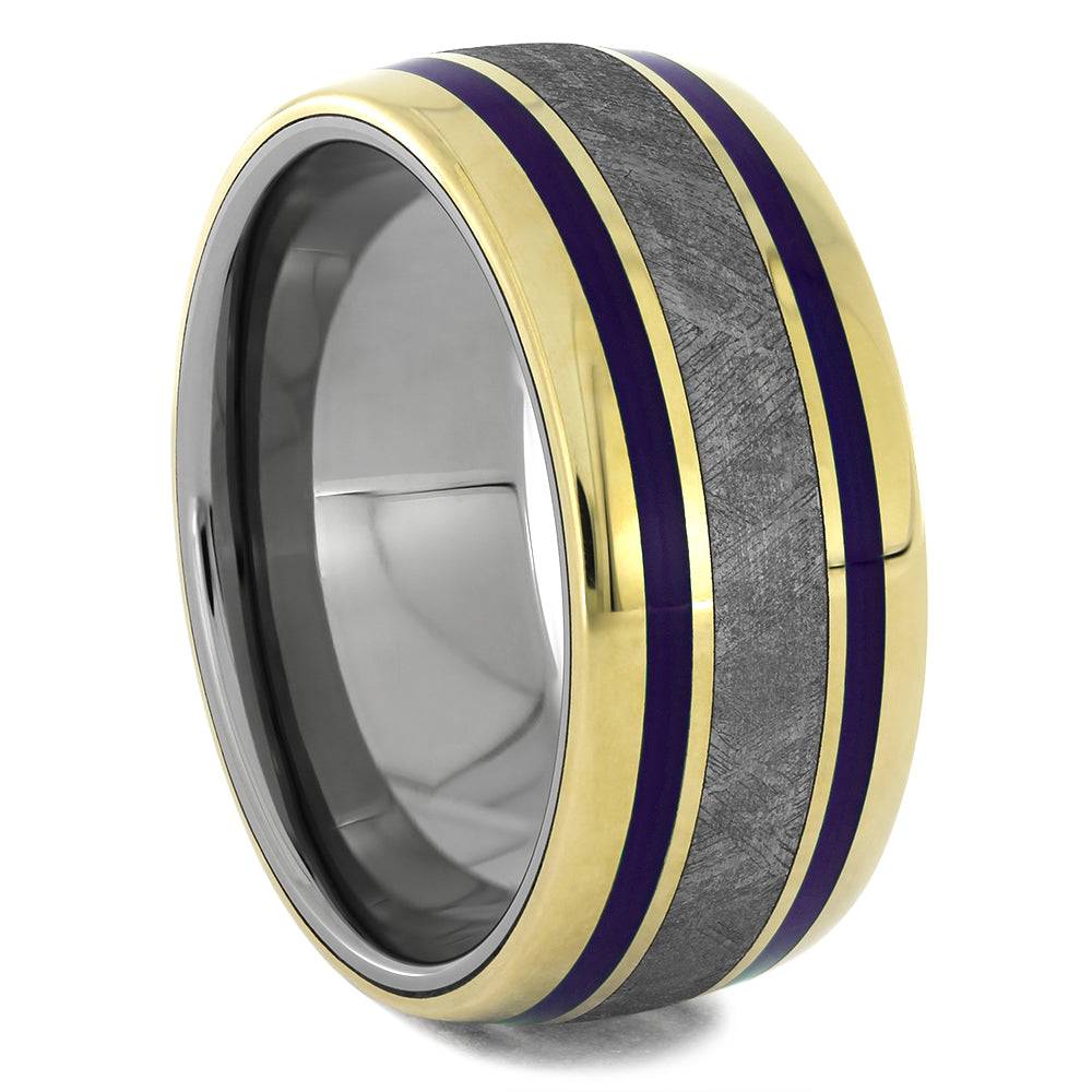 Unique Purple & Gold Ring for Man | Jewelry by Johan - Jewelry by Johan