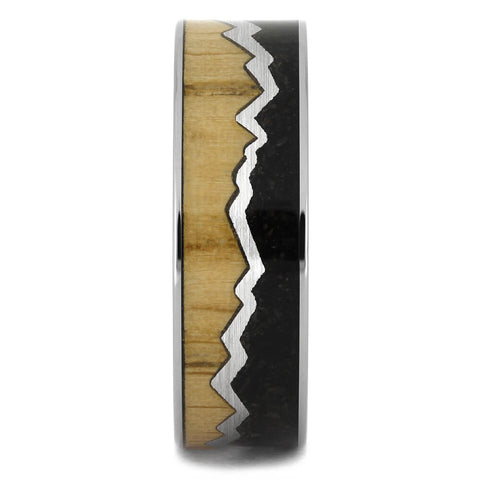 Dinosaur Bone & Oak Wood Mountain Design Ring | Jewelry by Johan ...