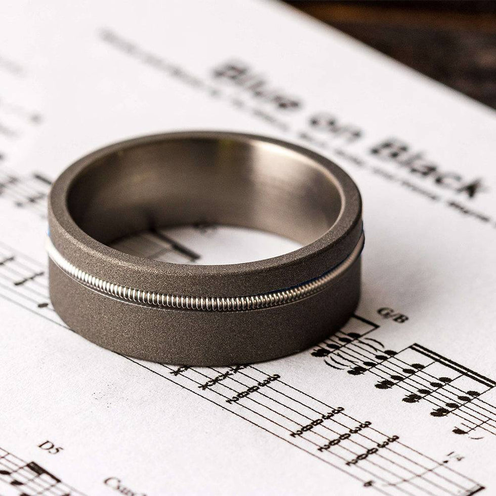 Musician Rings | String, Wood, Vinyl | Jewelry by Johan | Jewelry by Johan