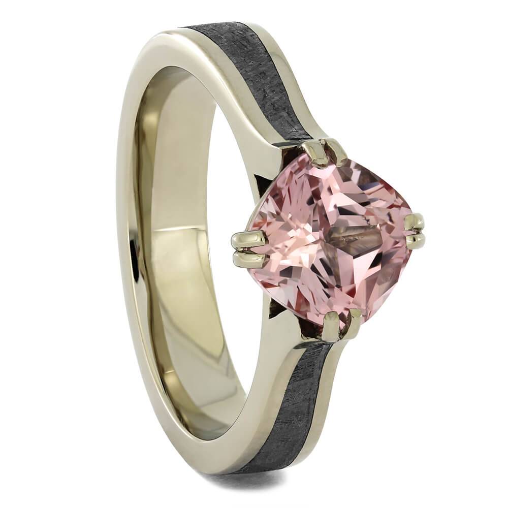Cushion Cut Morganite Engagement Ring | Unknown - Send Ring Sizer First ...