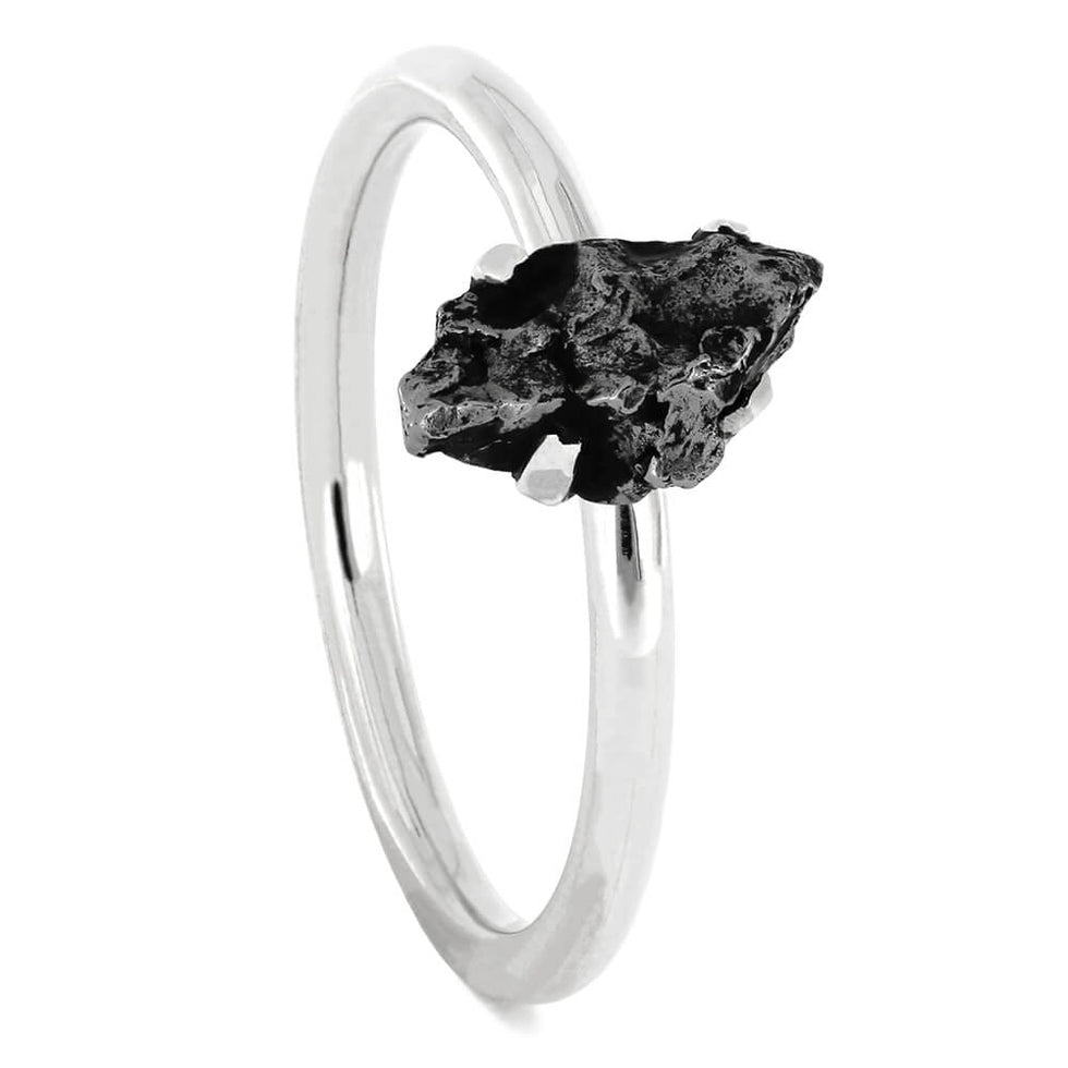 Meteorite Stone & Sterling Silver Ring, Genuine | Jewelry by Johan ...