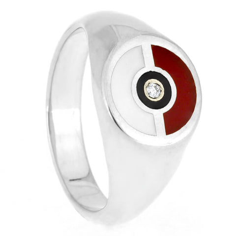 Pokemon Pokeball Engagement Ring | Jewelry by Johan - Jewelry by Johan